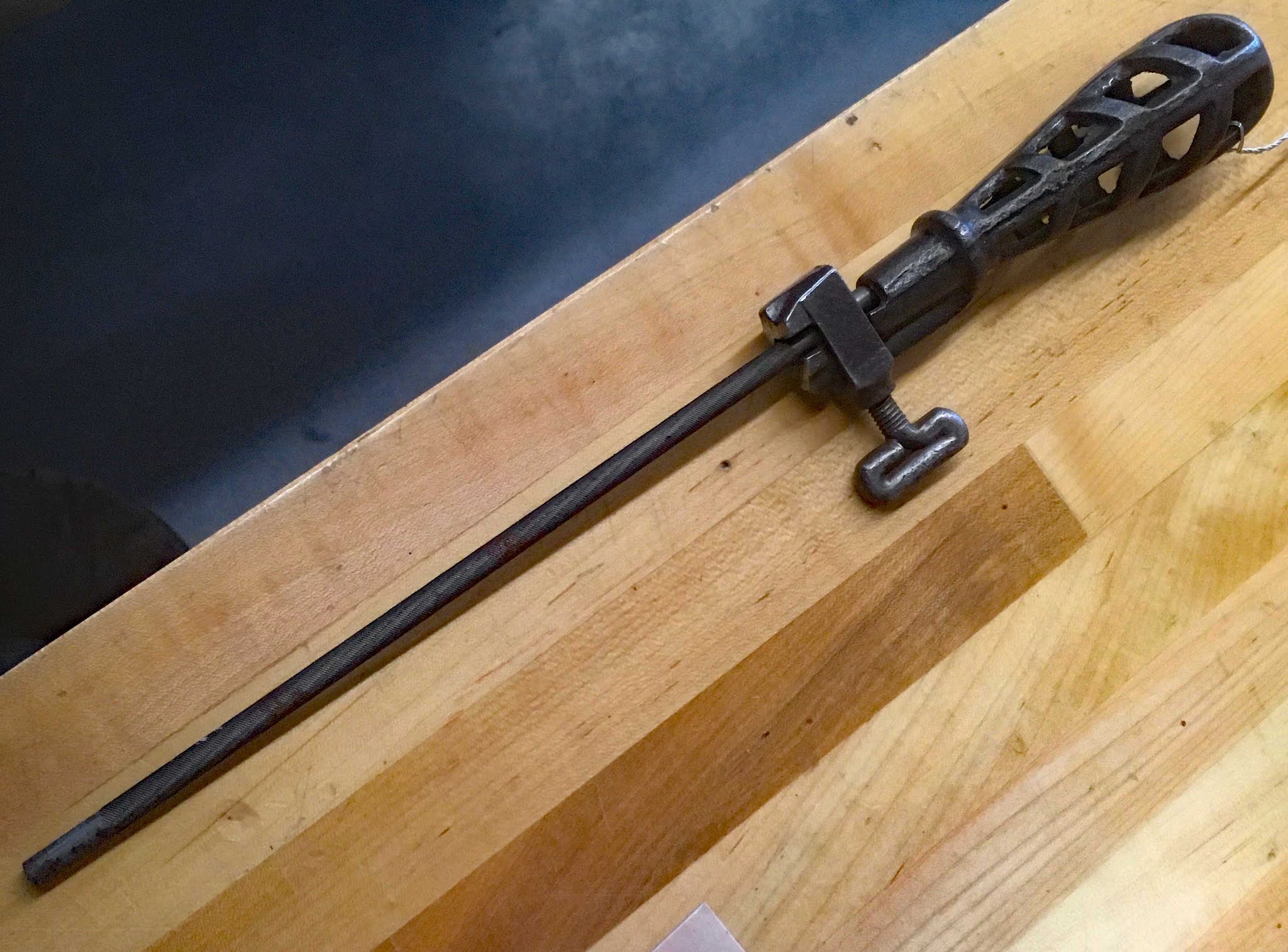 Progress is fine, but it's gone on for too long.: Cast Iron file handle