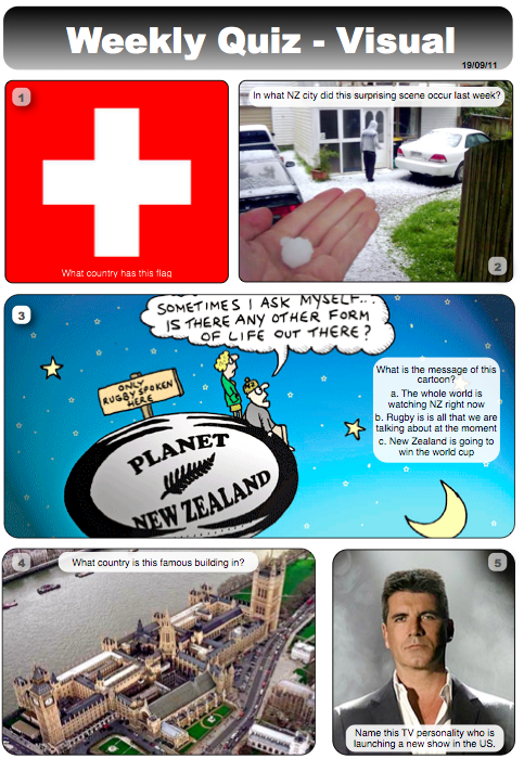 Room 13 - Sunnybrae Normal School: Current Events Quiz - T3 Week 8