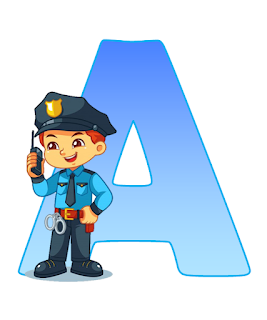 Kits imprimibles gratis : Abecedario policía