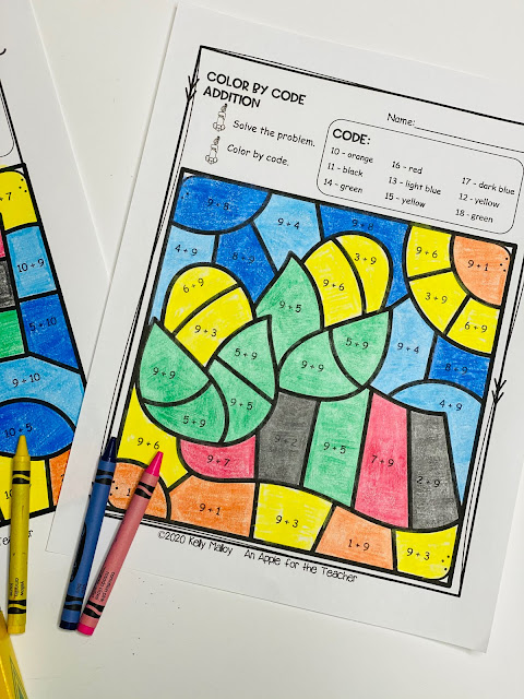 An Apple For The Teacher: Kwanzaa Color By Number Math Facts Practice ...
