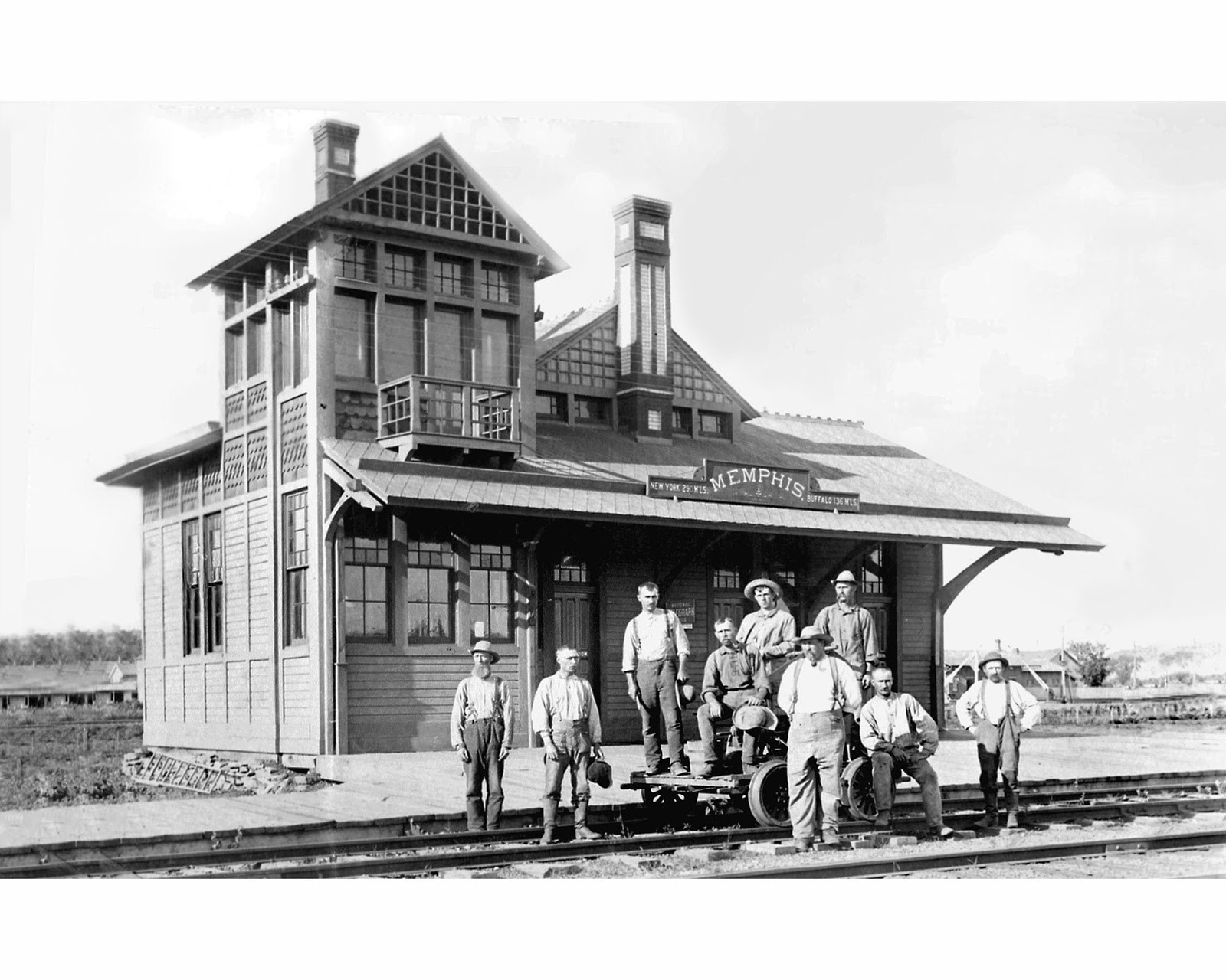 Vintage Railroad Pictures: West Shore Depot, Memphis, N .Y. 1883
