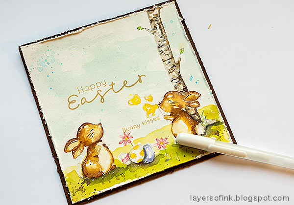 Layers of ink: Easter card with no-line coloring