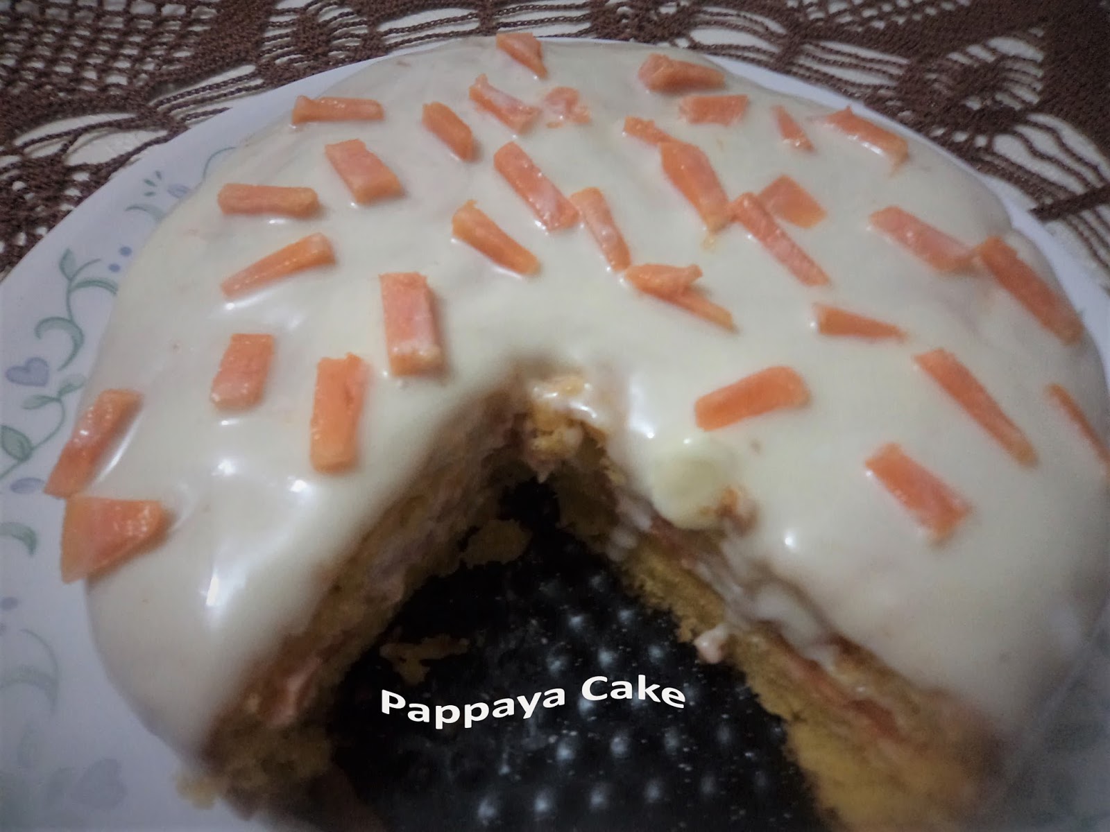yummy!!!: Papaya Cake with White Chocolate Ganache