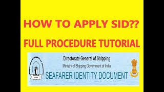 how to apply sid seaferers identification document dg shippingbsid ...
