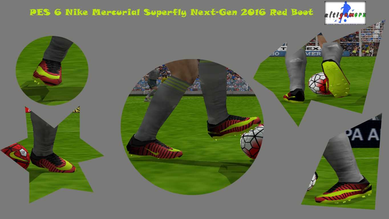 PES 6 Nike Mercurial Superfly Next-Gen Red 2016 Boot - pes games