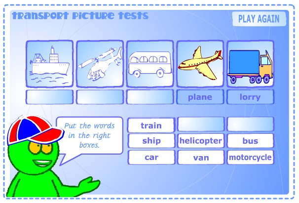 Let's learn English: Transport Picture Test