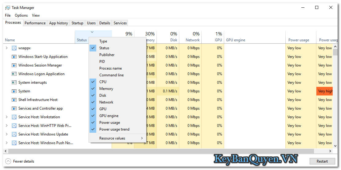 Tìm hiểu và sử dụng Windows Task Manager. [ Phần 2 ]