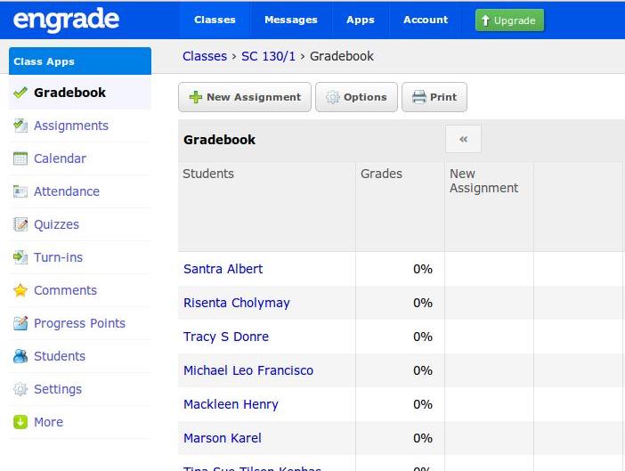 From MyShark to Engrade: Entering class lists