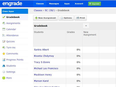From MyShark to Engrade: Entering class lists