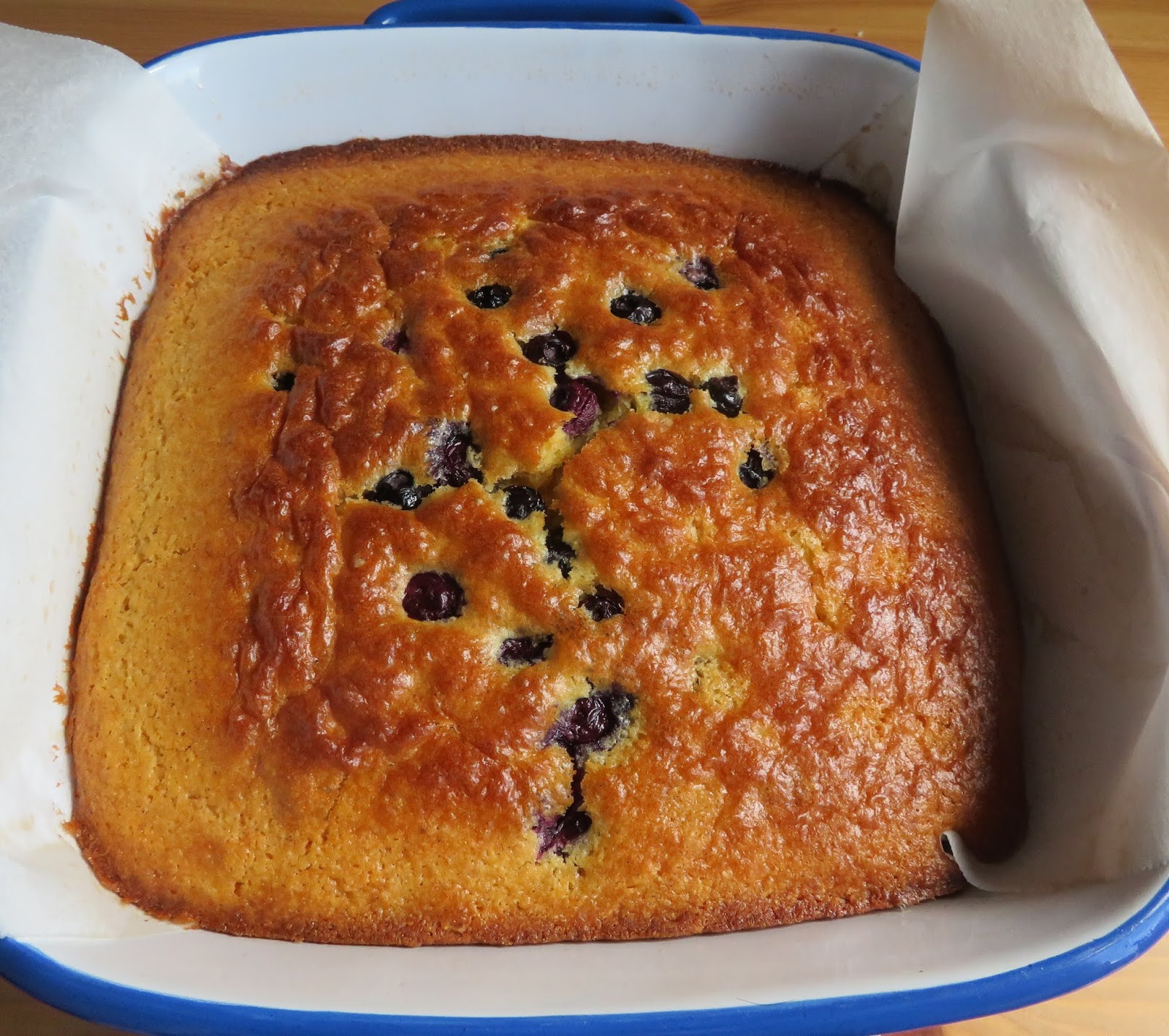 Blueberry & Vanilla Breakfast Corn Bread | The English Kitchen