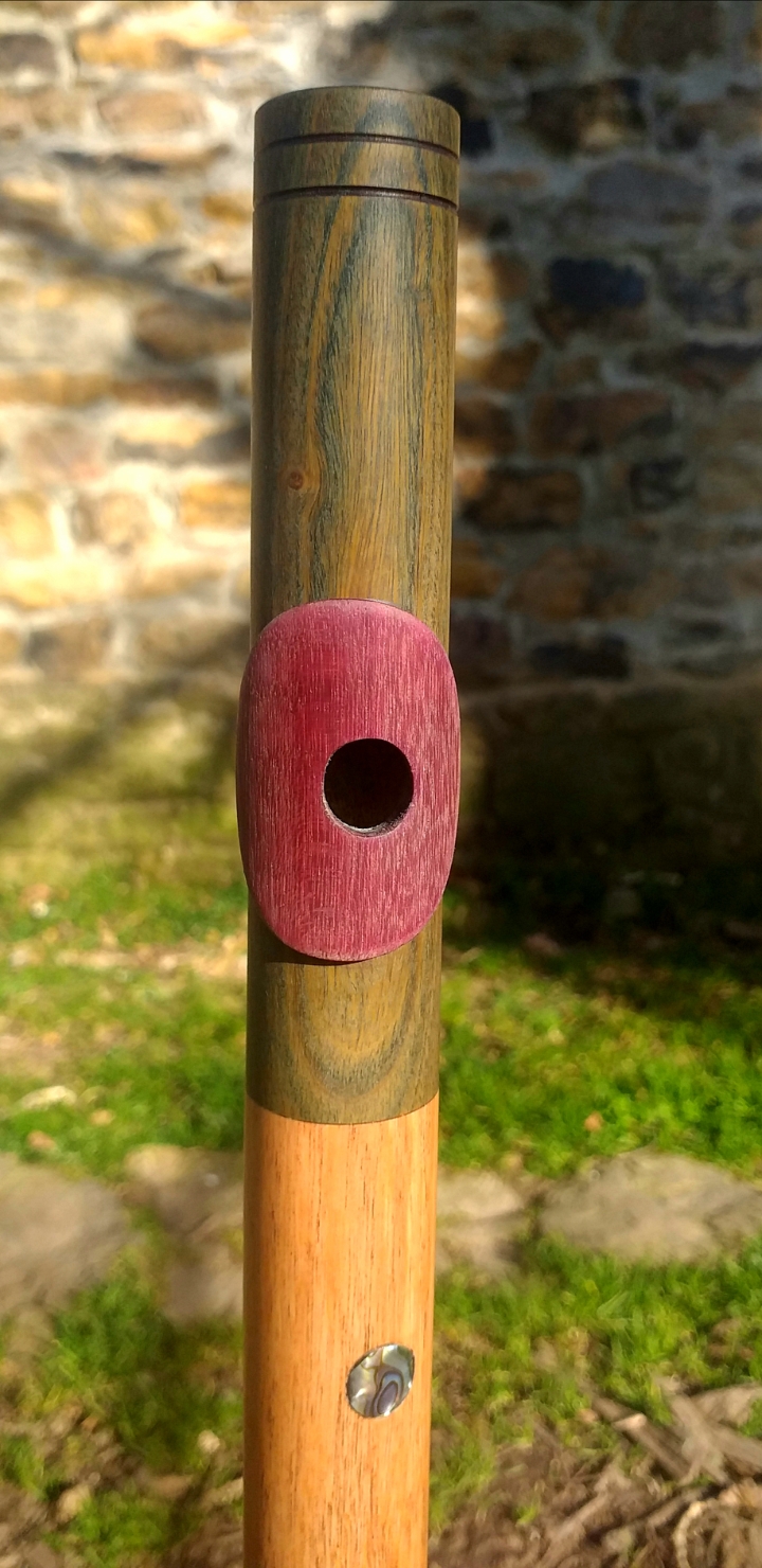 Andean flute trasverse Quena made from peruvian Guayacan and Cuchi wood ...