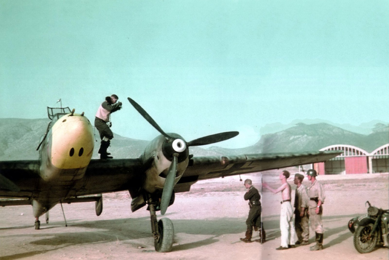 World War II in Color: Recon Aircraft just Back from the Mission over Crete