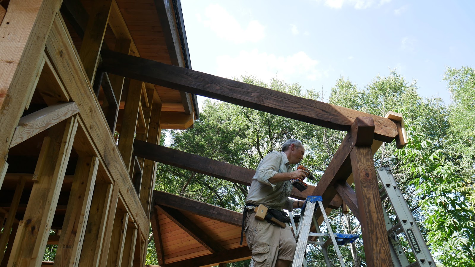 Porch Roof Construction Part 2: Rafters and Decking – Offgridburbia
