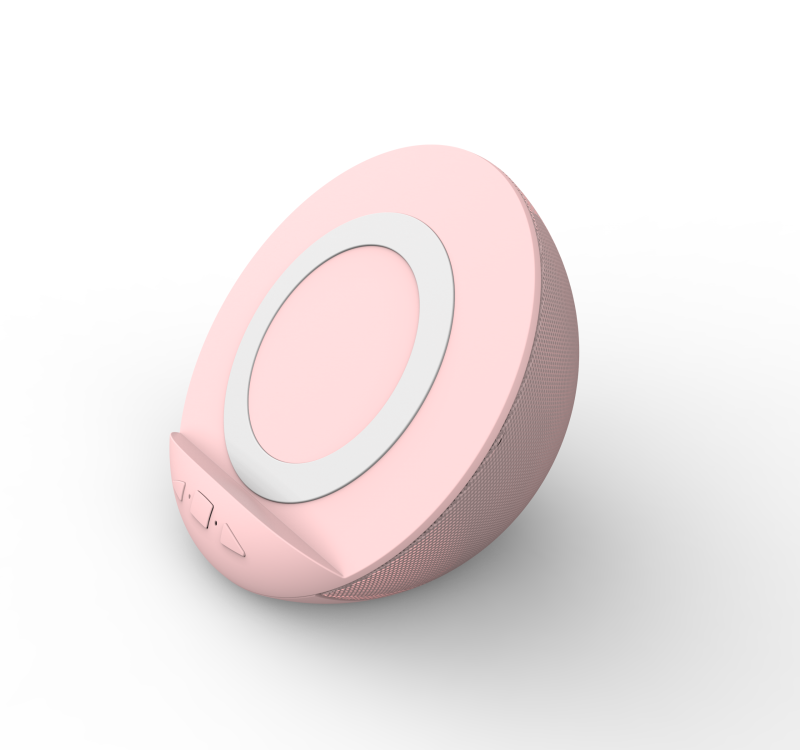 3 in 1 Fabric Round Phone Stand Power Bank QI Wireless Charger ...