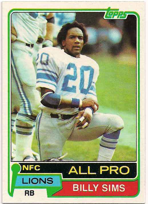 Sewingmachineguy on Cards: Billy Sims Was Awesome
