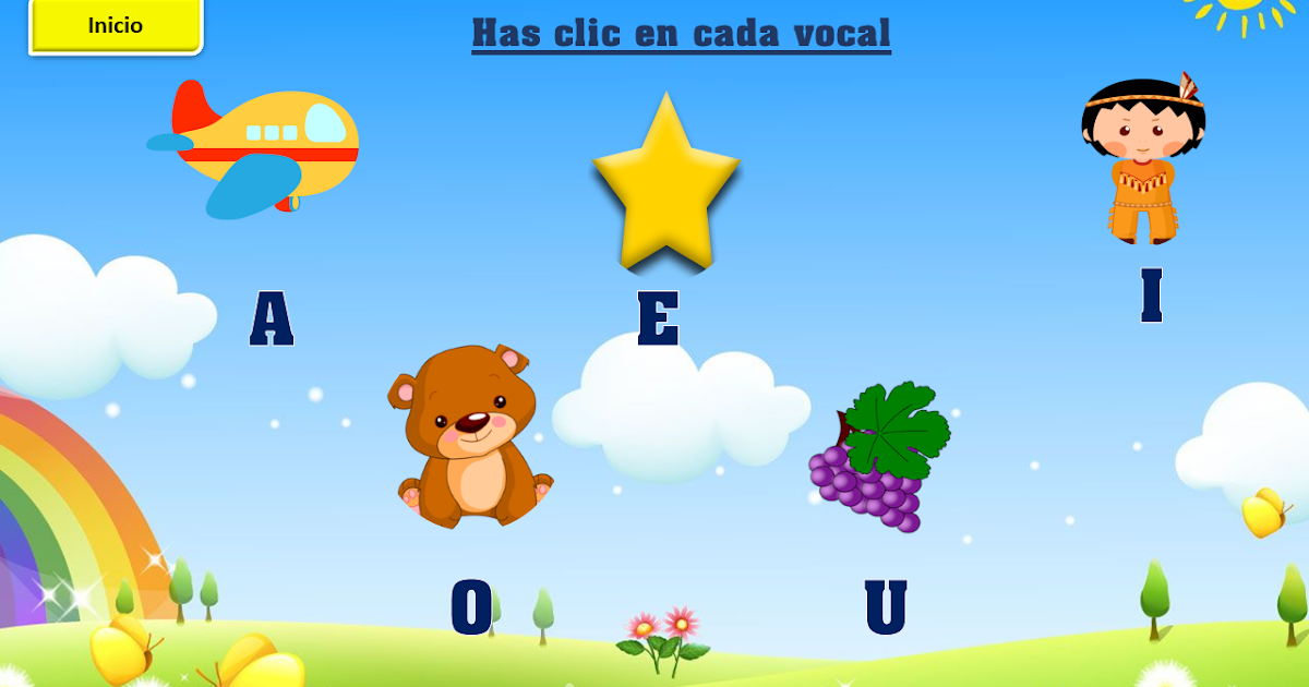 Juego interactivo las vocales PowerPoint HTML5