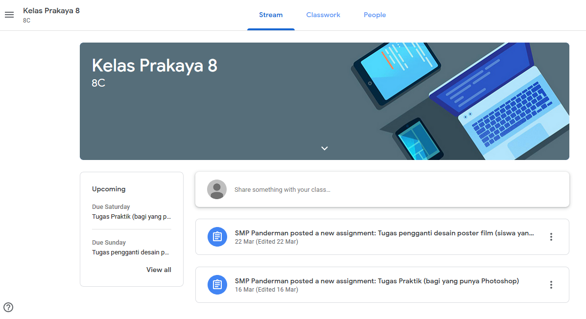 Upload Tugas di Google Classroom ~ Panderman Jaya
