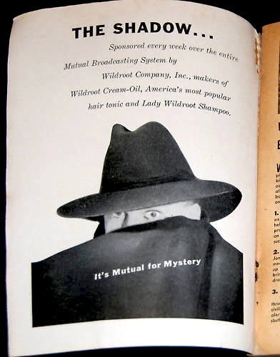 Pop Culture Safari!: Vintage ad for Shadow radio show