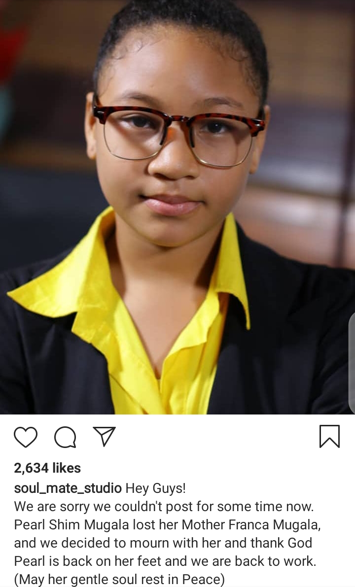 Updated: Pearl Shim Mugala's mother, Franca Mugala is dead. She died in ...