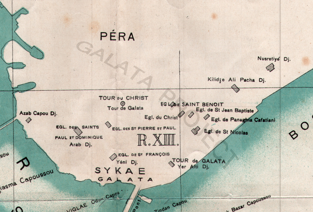 Historical and analysis maps of Galata