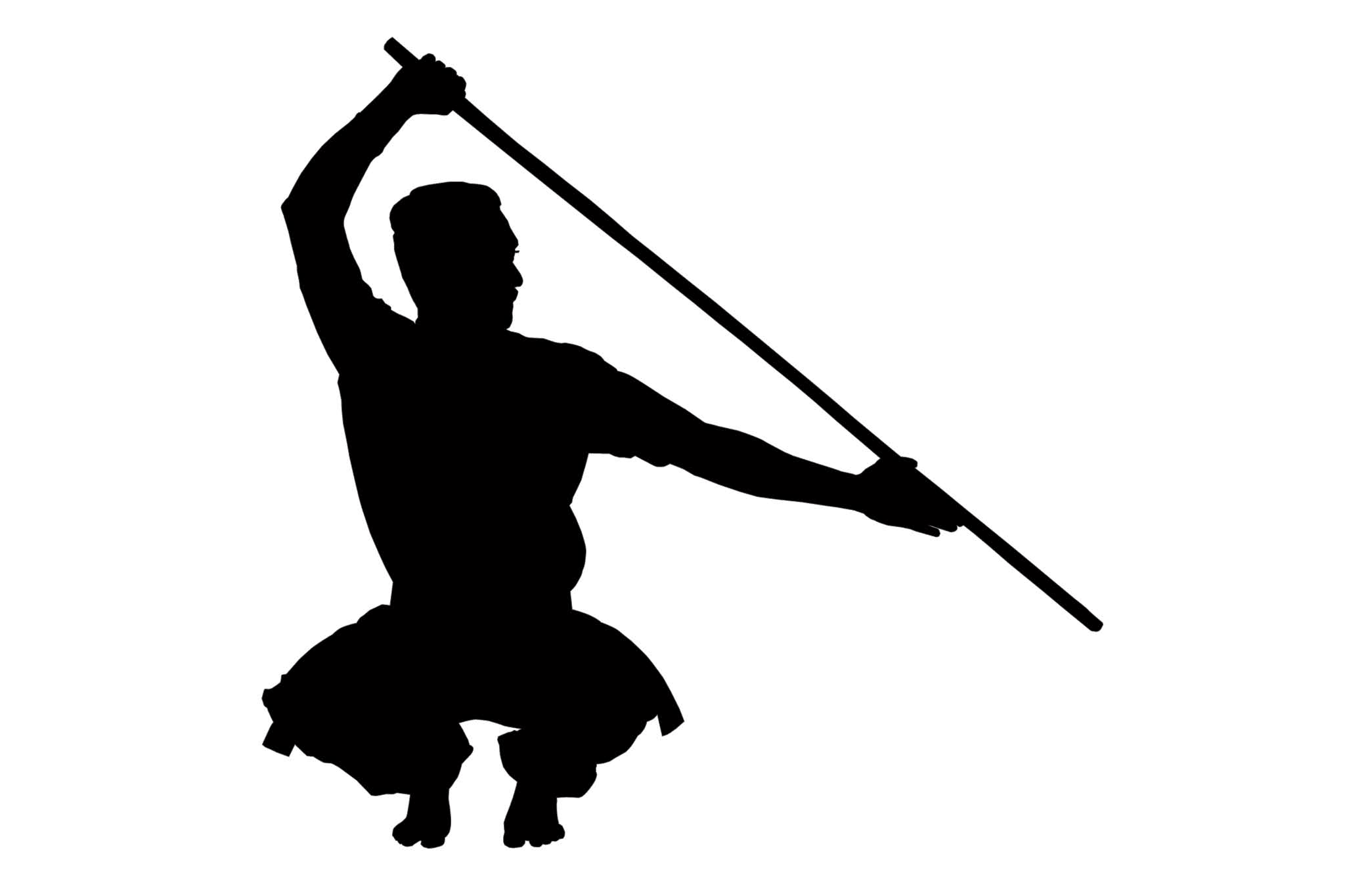 Panchabootha International Martial Arts Academy: Silambam Clipart , vector