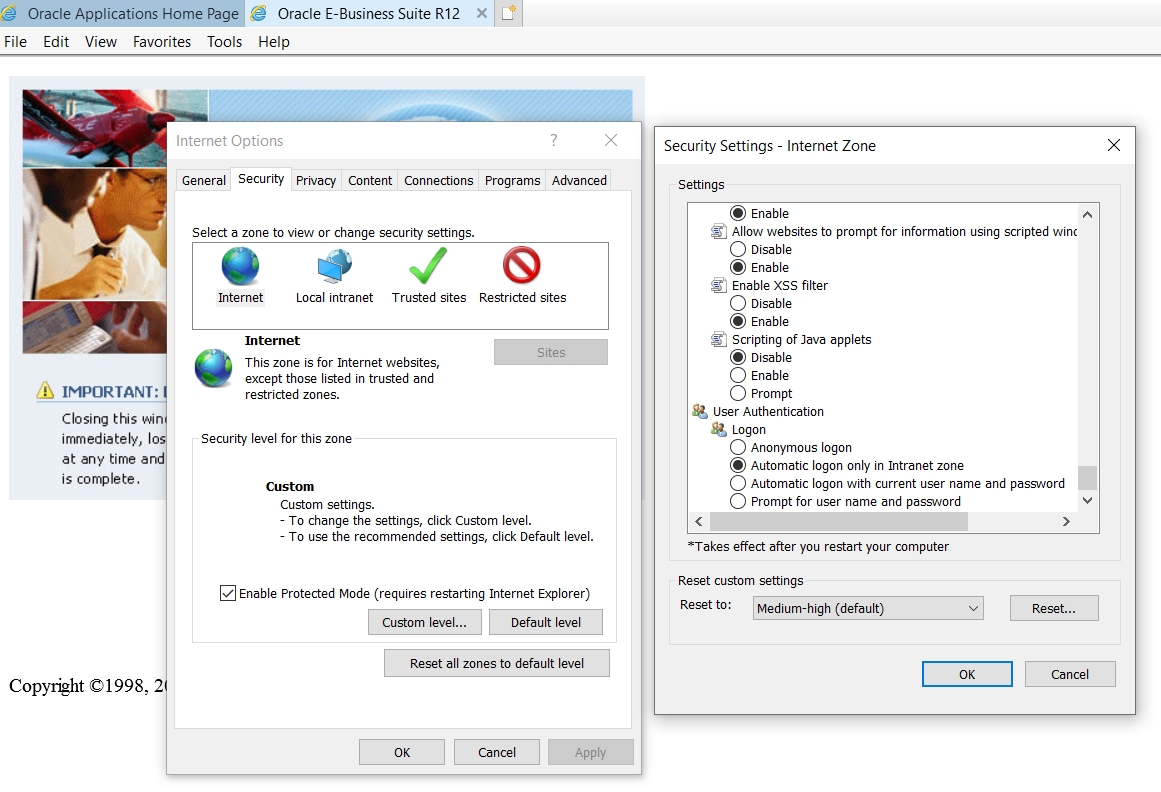 Muhammad Asif: How to open Oracle Apps R12 forms in Internet Explorer ...