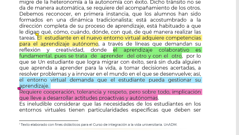 MI BLOG UNADM FRANK: TEXTO RESALTADO Y CON NOTAS