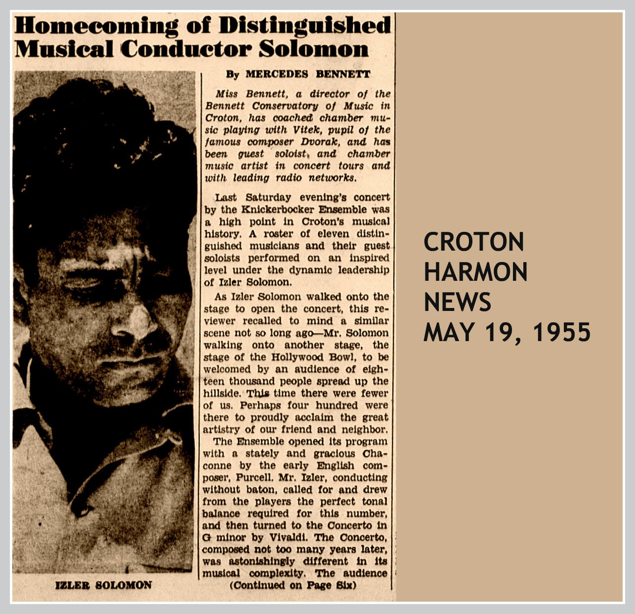 EverythingCroton: 1955 CROTON: HOMECOMING OF DISTINGUISHED MUSICAL ...