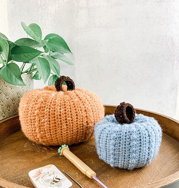 Berry Fall Pumpkin - A Free Crochet Pattern - Grace and Yarn