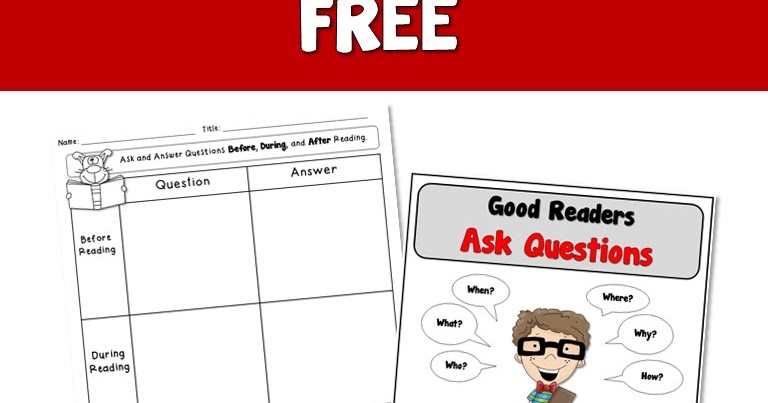 Ask and Answer Questions CCSS Freebie! | Teacher's Take-Out