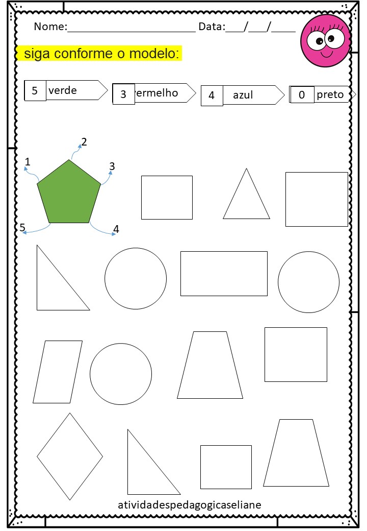 matemática- figura geométrica e operações simples- alfabetização