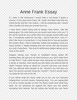 essay examples: Anne Frank Essay