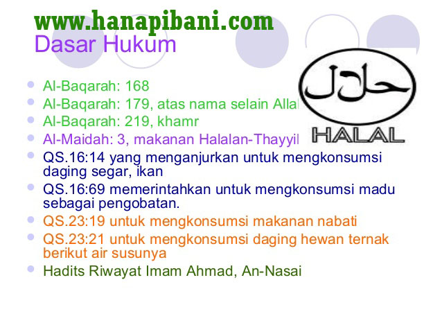 √ √ "Hukum dan Macam-Macam Makanan Halal" - Materi Fikih MI