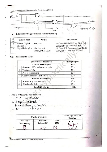 22421 Digital Electronics and Microcontroller Applications | DEM | Lab ...