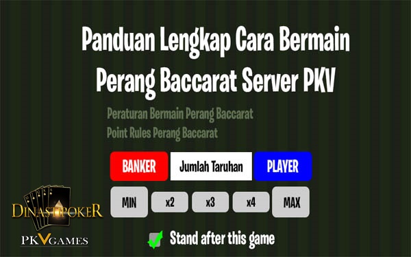 PANDUAN BERMAIN PKV DINASTIPOKER