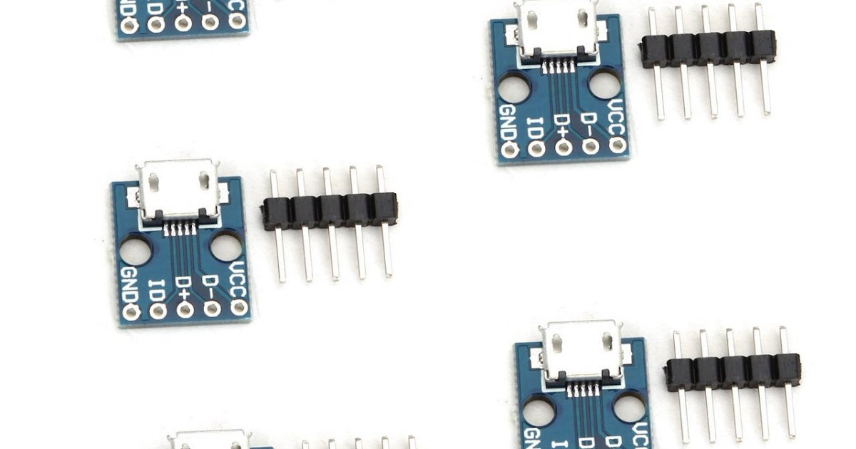 Micro USB interface adapter board pin pcb set for arduino 5pcs | Hown store