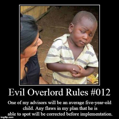 Scott M. Baker: Evil Overlord Rules, Part 1