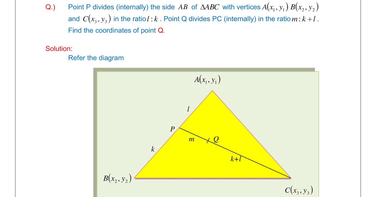 Straight Lines: Internal Division
