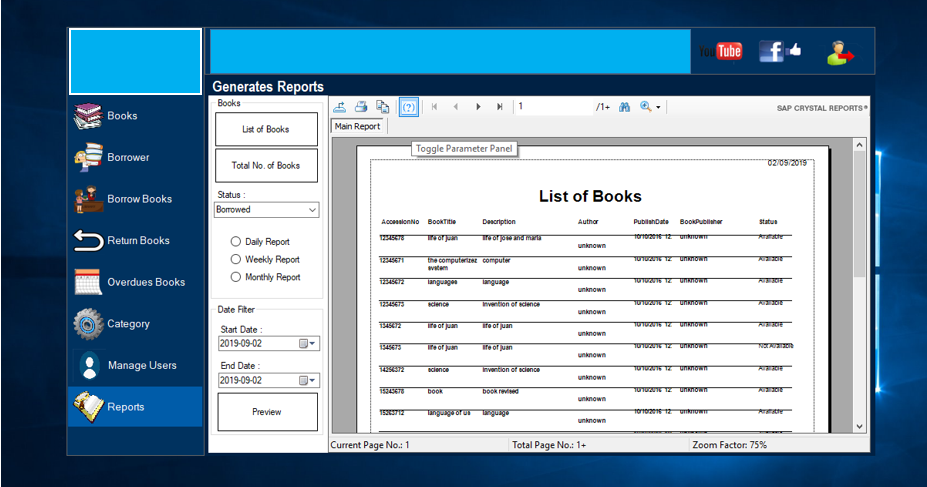 Advance Library management system source code