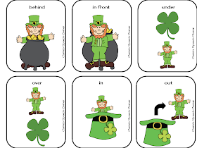 Leprechaun Prepositions Sentences Preschool Printables For March And