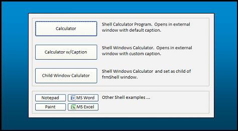 Open Applications using Shell Method ~ AccessInsider