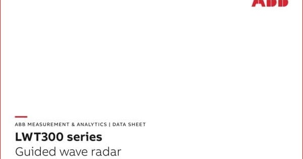 ABB LWT300 Series Guided Wave Radar Data Sheet | The Hile Controls, Inc ...