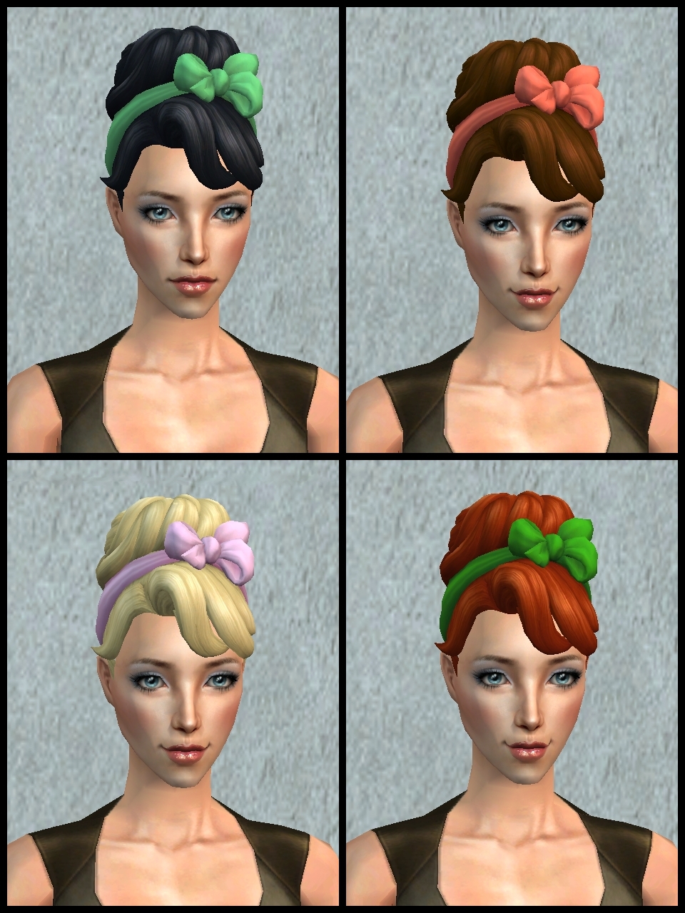 TheNinthWaveSims: The Sims 2 - TS4 CAD Messy Scarf Hair For The Sims 2
