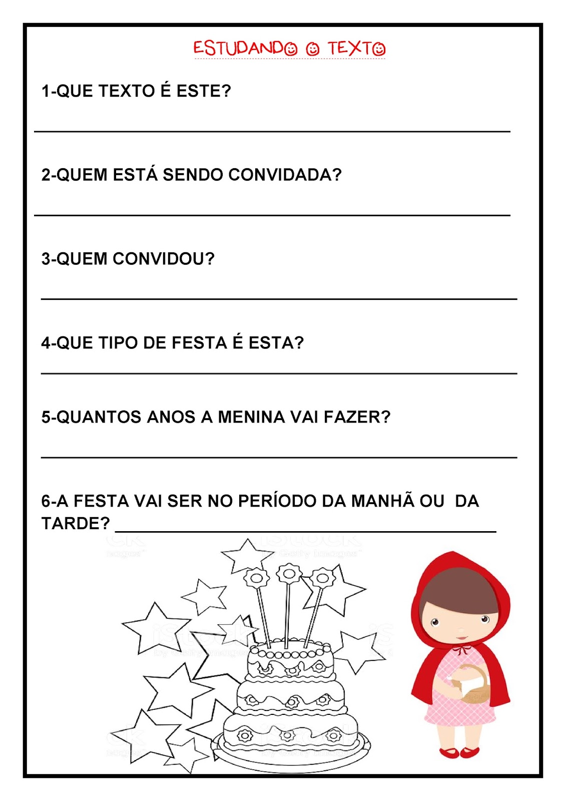 Atividades Sobre Chapeuzinho Vermelho - RETOEDU Atividades Sobre Chapeuzinho Vermelho - RETOEDU