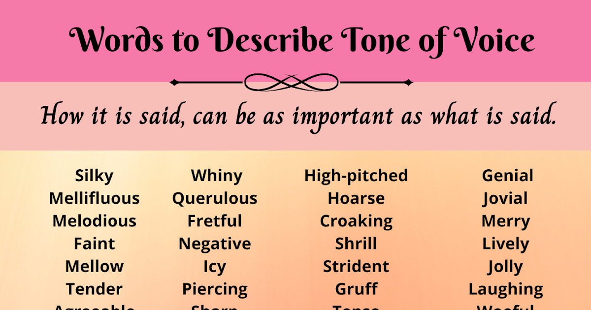 Milly Jane Maven: Word to Describe Tone of Voice