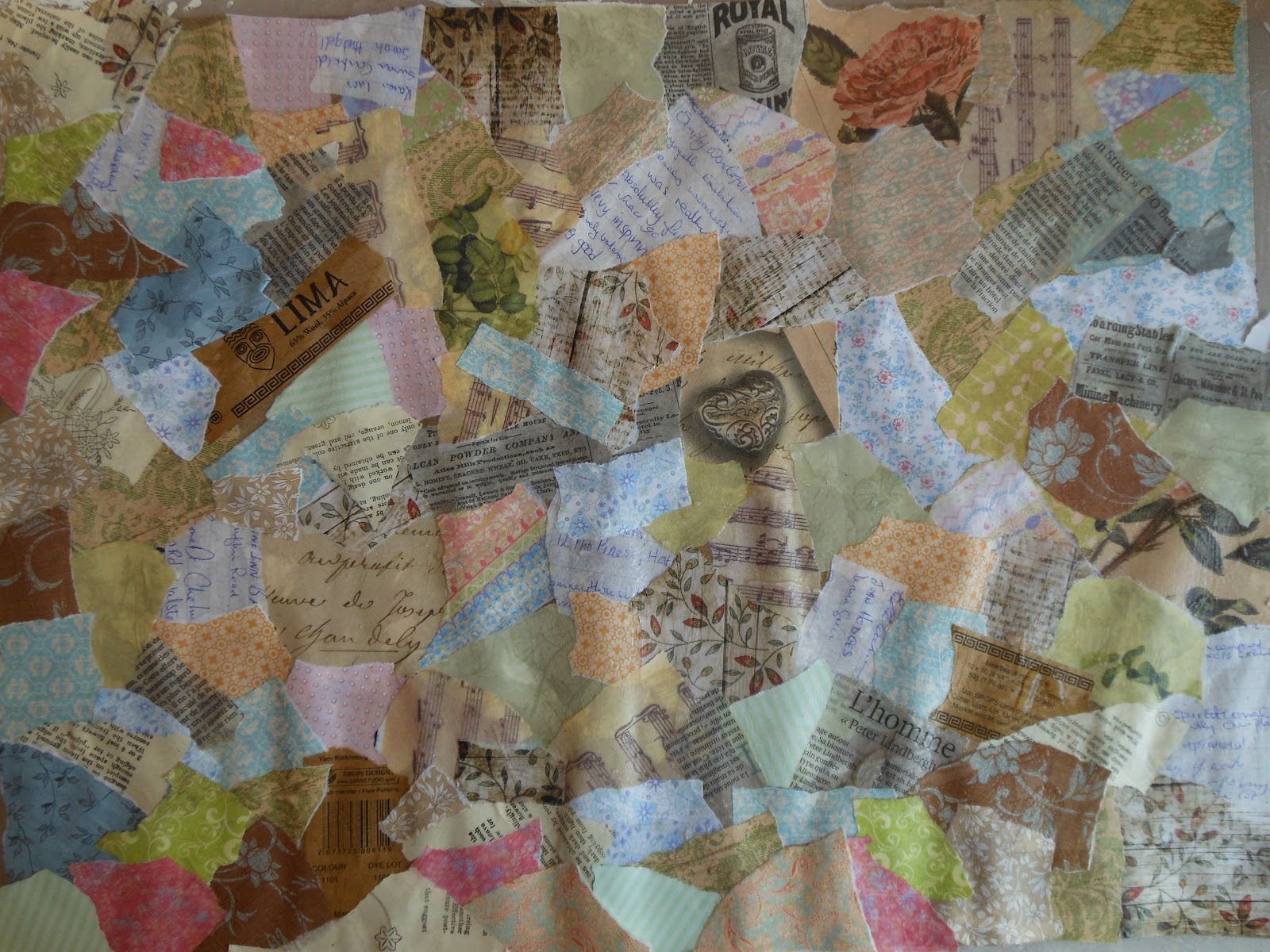 Frayed Round The Edges: Paper Collage Tutorial