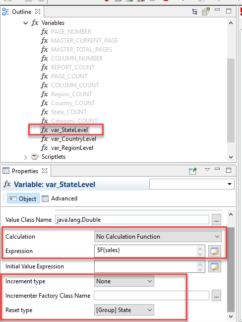 Playing with variables for group level summations with Increment Type ...