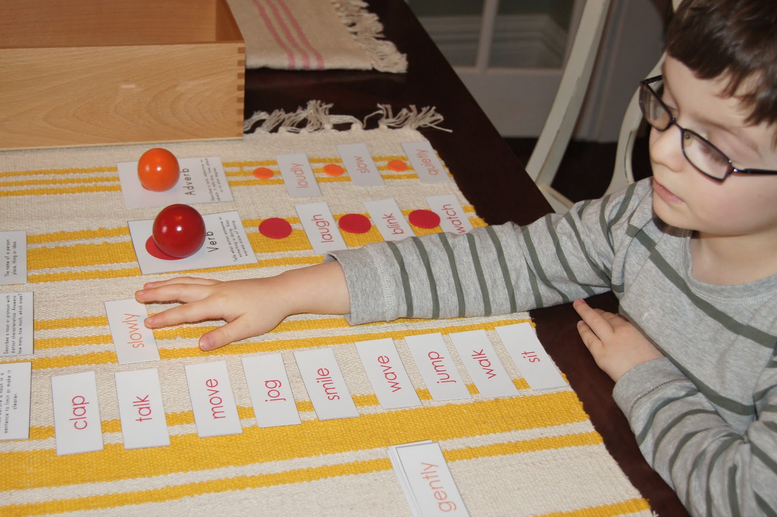 Adverb Introduction, Montessori Language & Grammar At Home - "Making ...