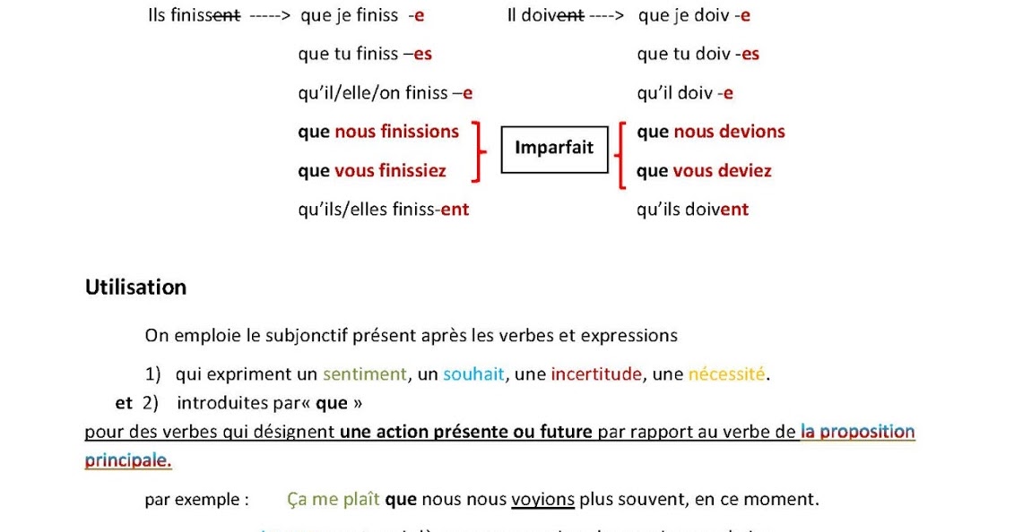 En Français, SVP: 4-4-4 - 4º ESO - UNITÉ 4 - Le subjonctif