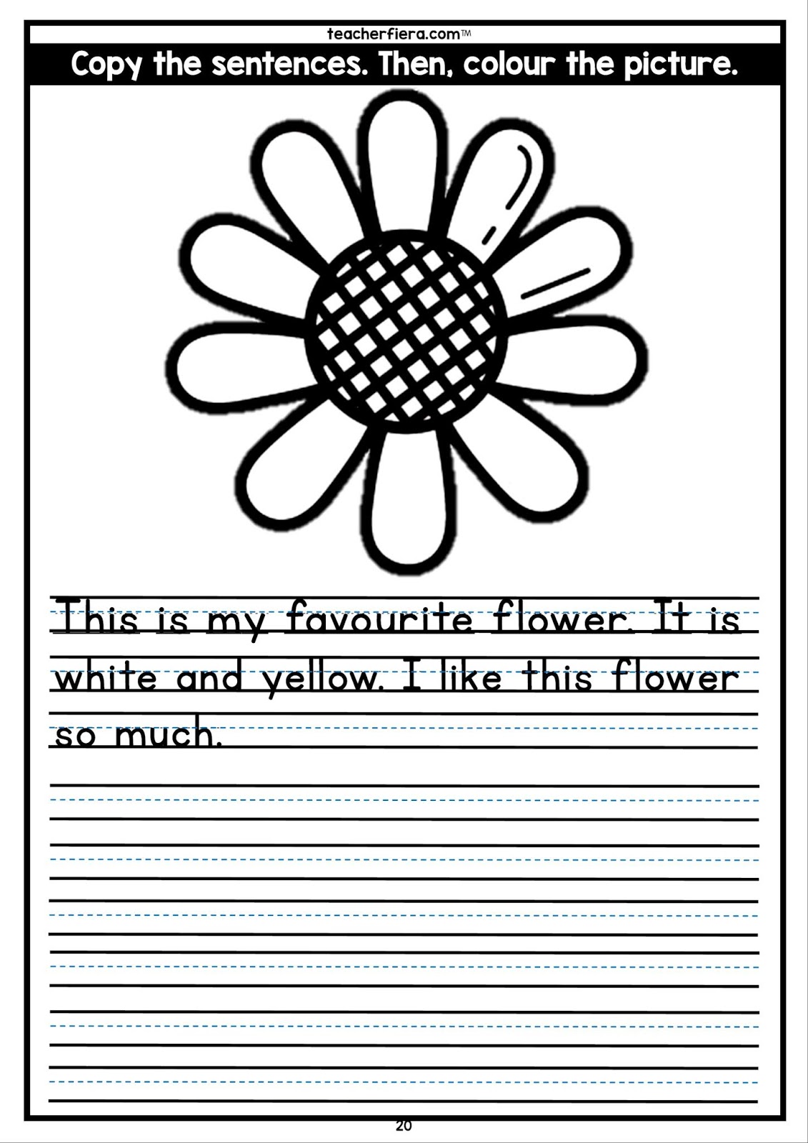 teacherfiera.com: PENMANSHIP PRACTICE - COPY AND COLOUR.